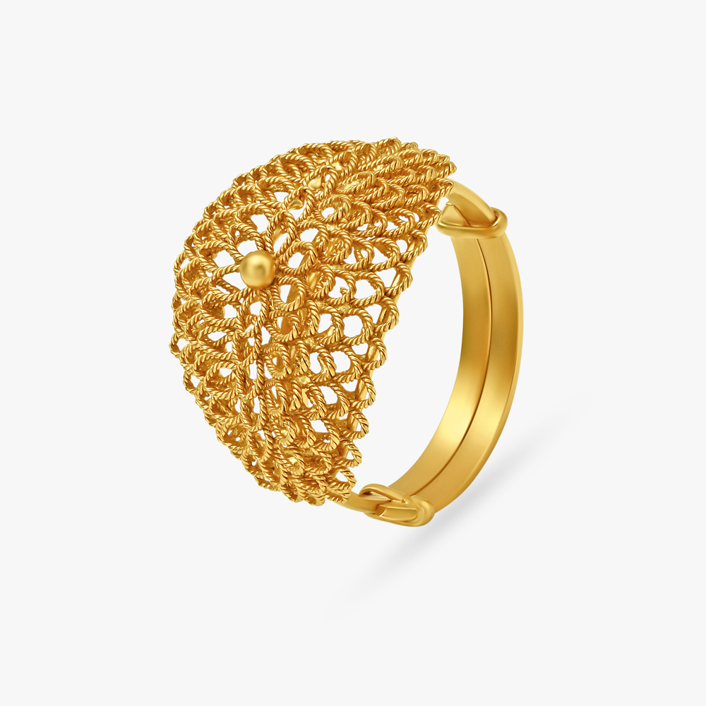 Buy Dazzling Gold Ring at Best Price | Tanishq Singapore Online Store
