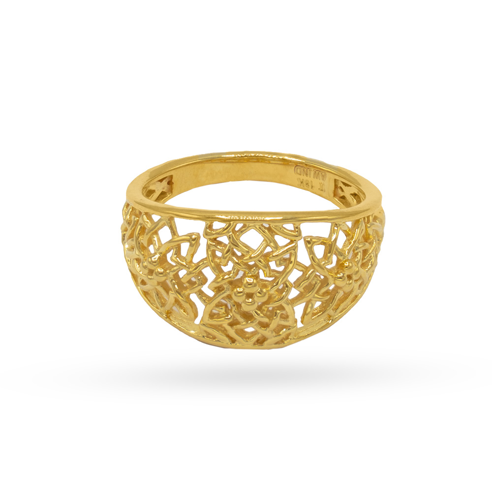 Buy 18K Yellow Gold Trailblazer Ring at Best Price | Tanishq Singapore ...