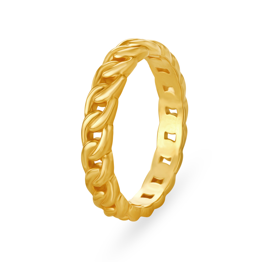 Buy Chain Pattern Gold Finger Ring at Best Price | Tanishq Singapore ...