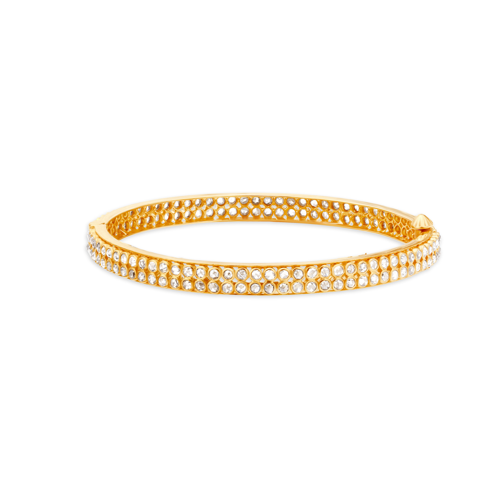 Buy Fancy Double Line Gold Bangle at Best Price | Tanishq Singapore ...