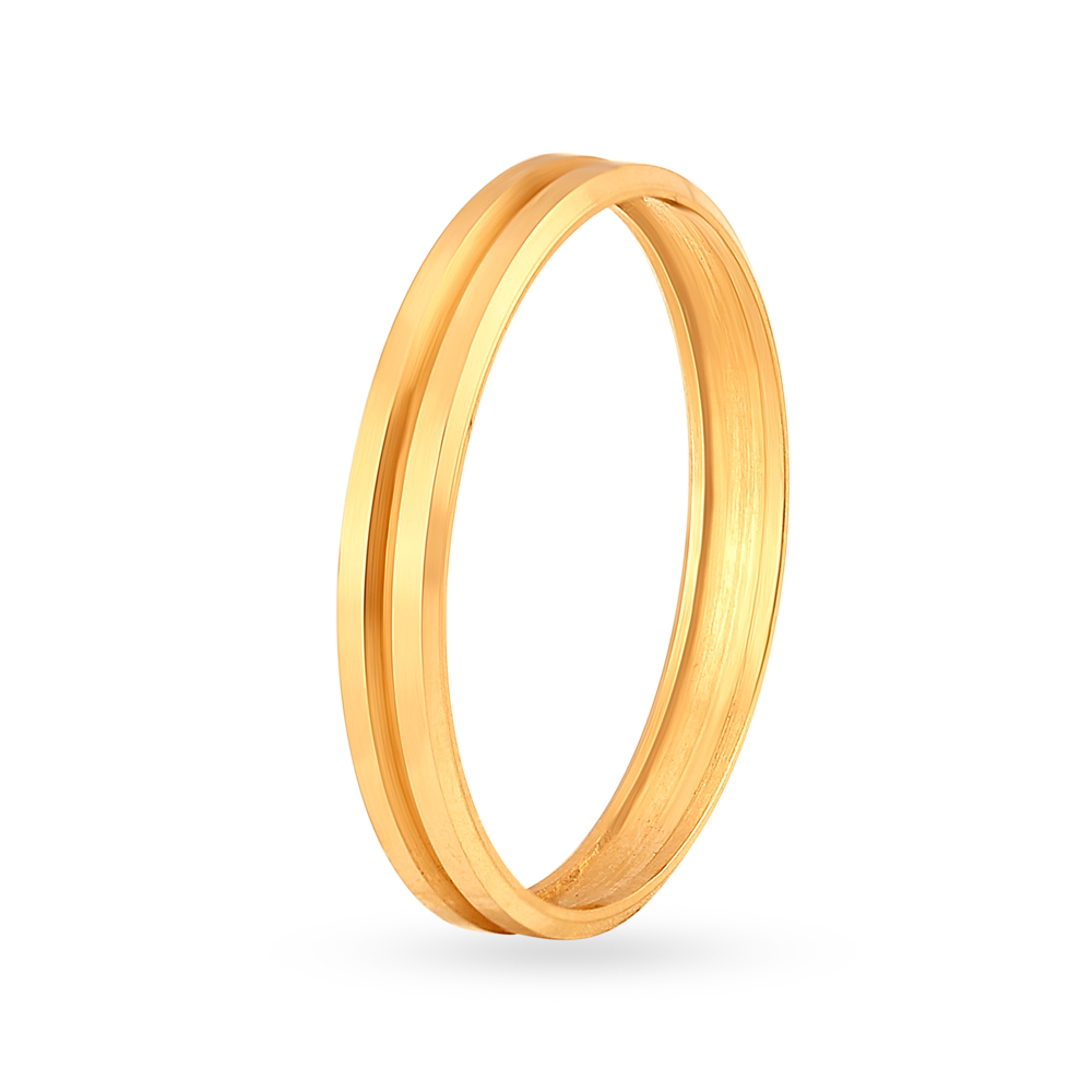 Buy Sleek 22 Karat Yellow Gold Band Finger Ring at Best Price | Tanishq ...